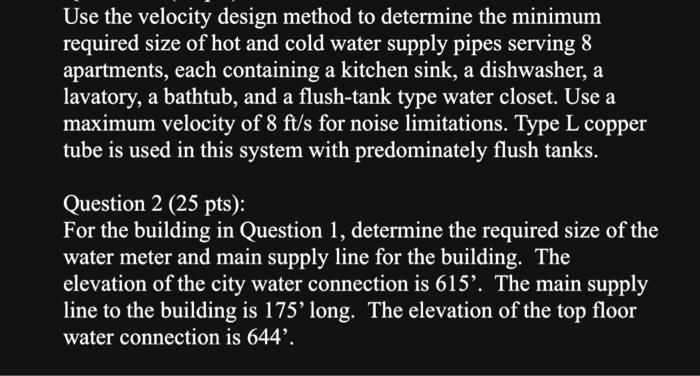 Use the velocity design method to determine the | Chegg.com