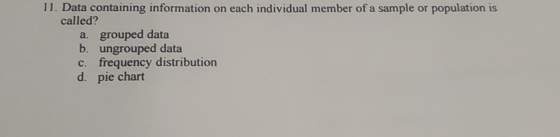 Solved Data containing information on each individual member | Chegg.com