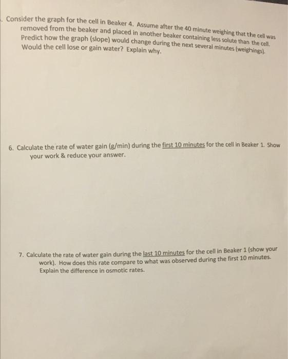 А B Description of Beaker Solution (Hypo, Hyper, Iso) | Chegg.com