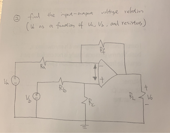 Solved Find The Input Output Voltage Relation V6 As A 8664
