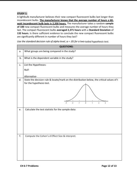 Solved Ch. 7- Computing Single-Sample t Tests: For the | Chegg.com