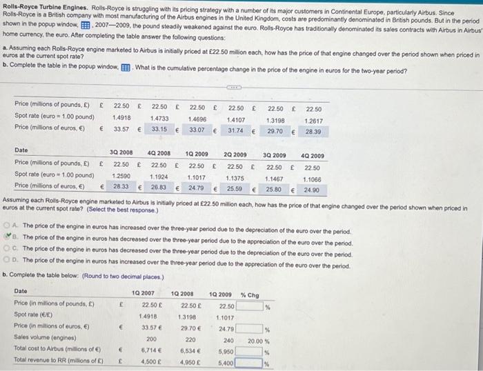 Solved Rolls-Royce Turbine Engines. Rolls-Royce is strugging | Chegg.com