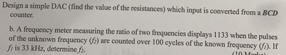 Solved by an EXPERT Design a simple DAC (find ﻿the value of ﻿the ...