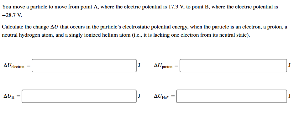 Solved You move a particle to ﻿move from point A , ﻿where | Chegg.com