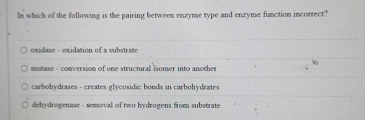 Solved In which of the following is the pairing between | Chegg.com