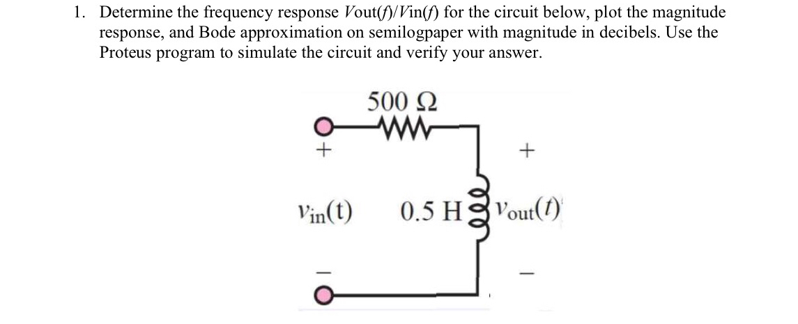 Solved Determine the frequency response Vout(f)/Vin(f) ﻿for | Chegg.com
