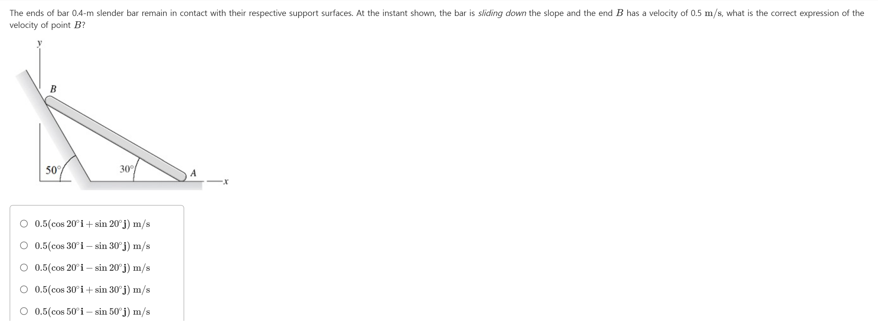Solved velocity of point B ? | Chegg.com