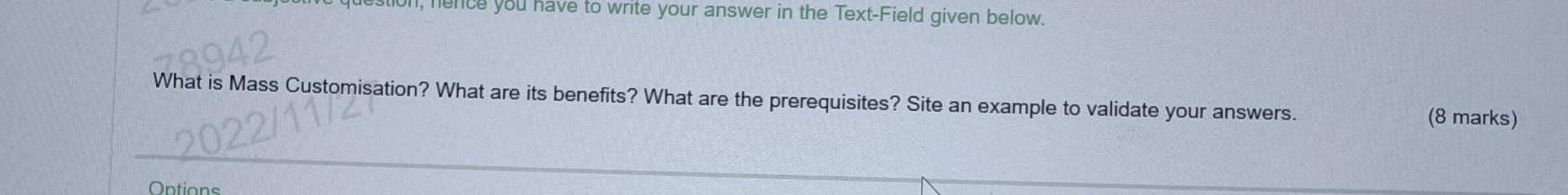 Solved What Is Mass Customisation What Are Its Benefits