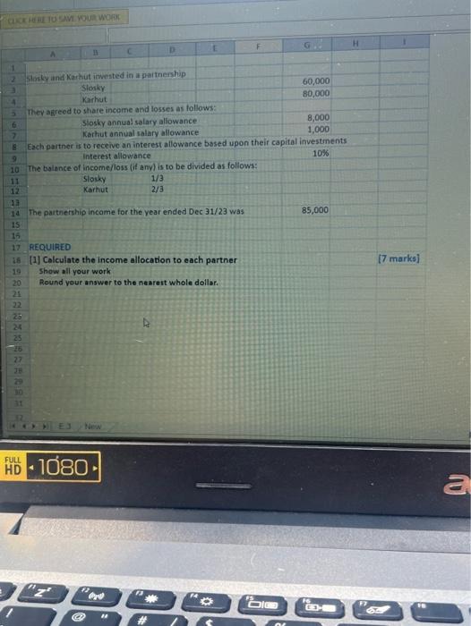 Solved REQUIRED [1] Calculate the income allocation to each | Chegg.com