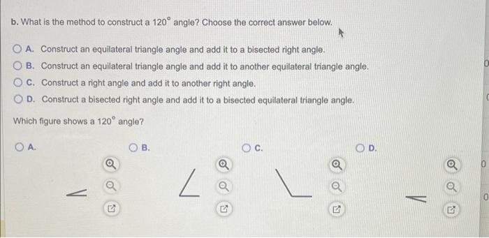 Solved Use a compass and straightedge to construct angles | Chegg.com
