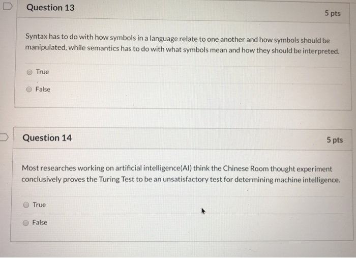 Solved Question 13 5 pts Syntax has to do with how symbols | Chegg.com
