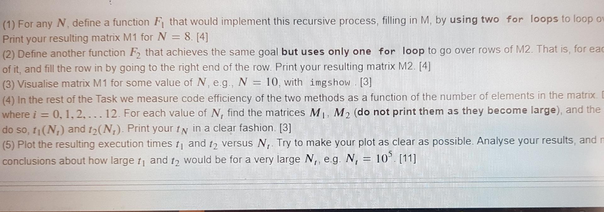 Solved Comparing The Efficiency Of Python Loops With