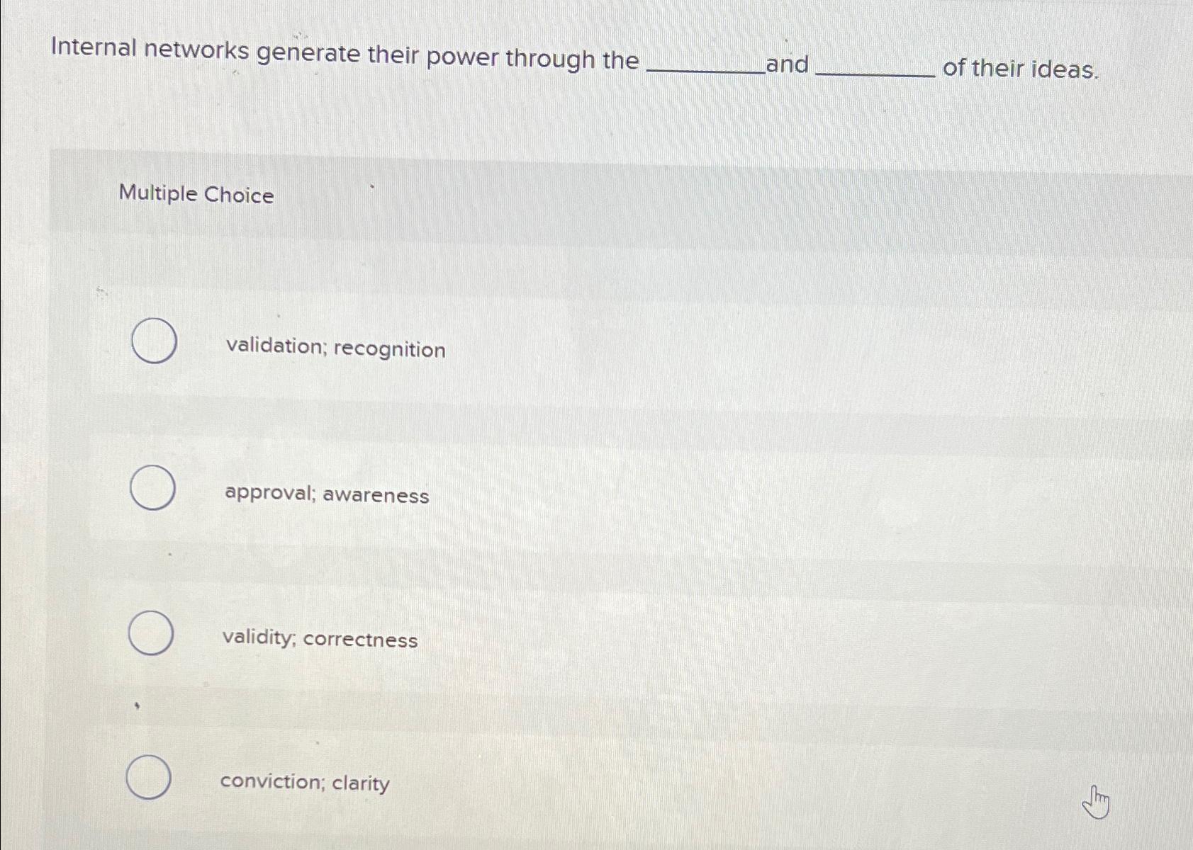 Solved Internal networks generate their power through the | Chegg.com