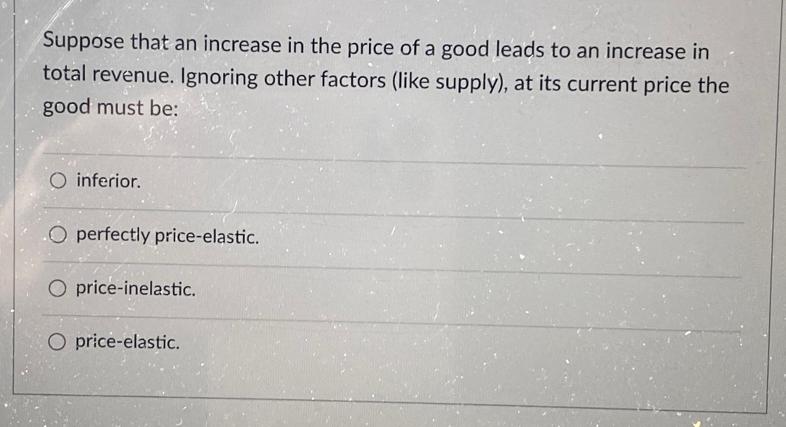 Solved Suppose that an increase in the price of a good leads | Chegg.com