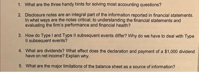 Solved 1. What are the three handy hints for solving most | Chegg.com