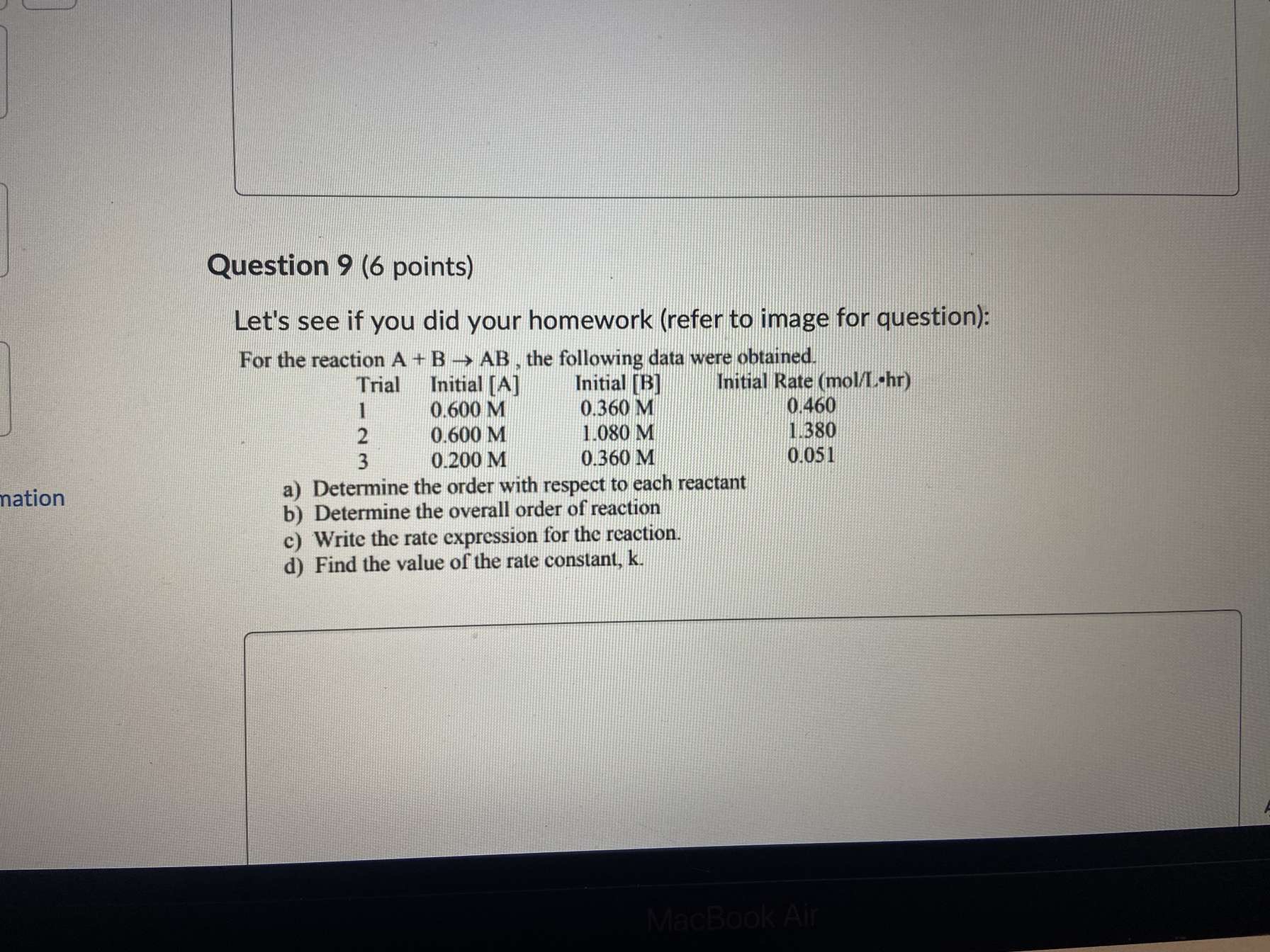 Solved Question 9 (6 ﻿points)Let's see if you did your | Chegg.com