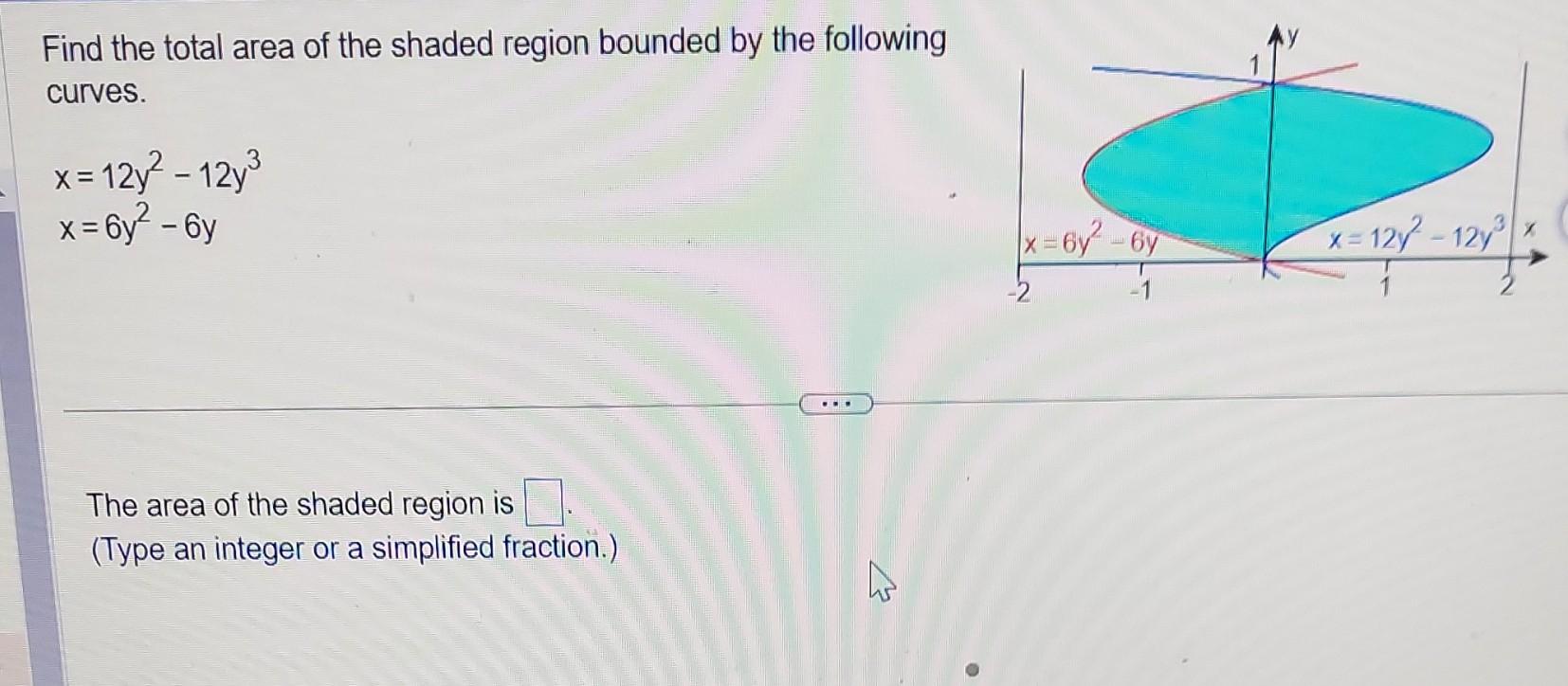 Solved Find the total area of the shaded region bounded by | Chegg.com