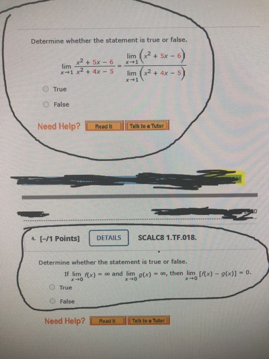 Solved Determine whether the statement is true or false. X1 | Chegg.com