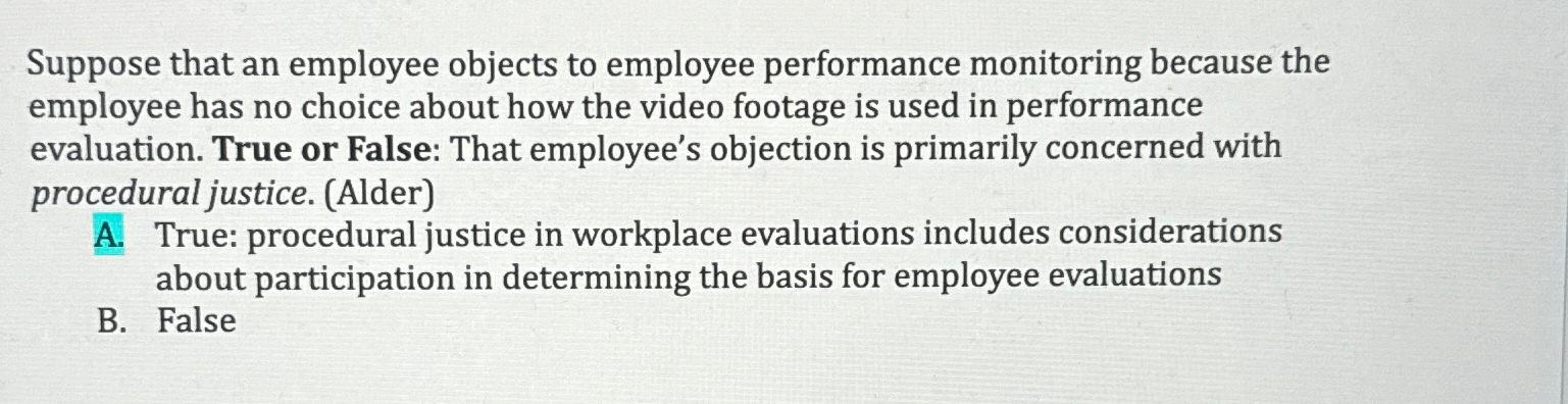 Solved Suppose that an employee objects to employee | Chegg.com