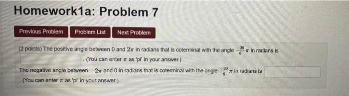 Solved Homework1a: Problem 7 Previous Problem Problem List | Chegg.com
