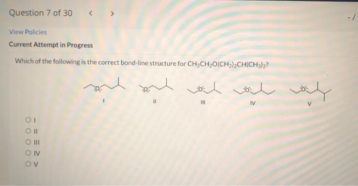 Which of the following is the correct bond-line | Chegg.com