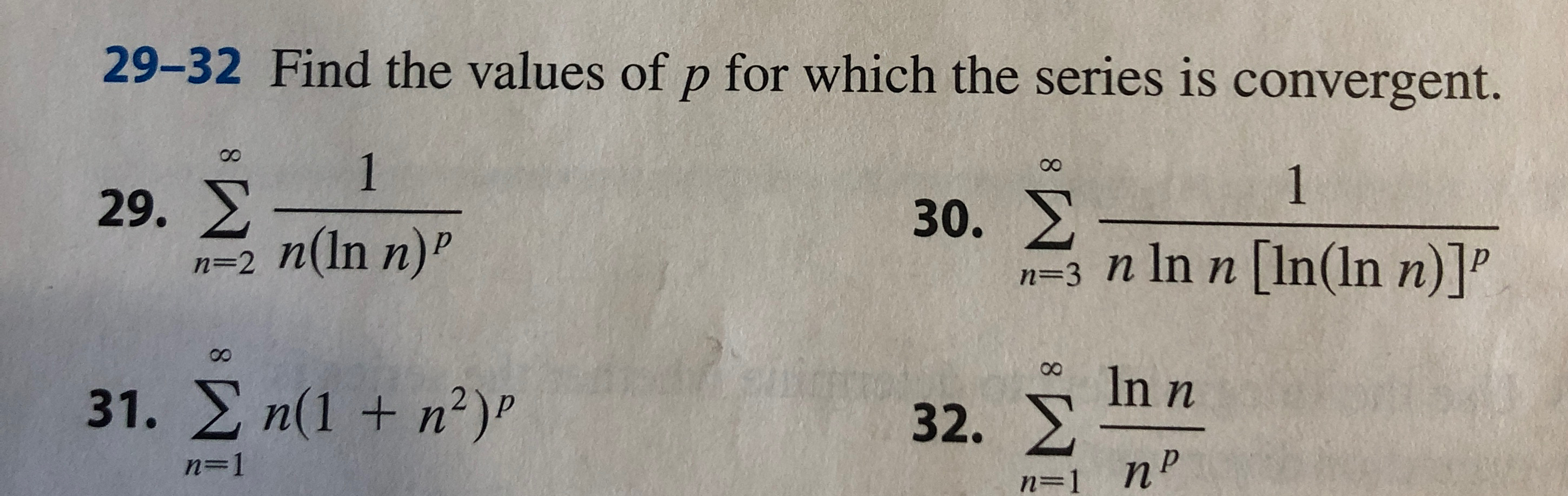 Solved Find the values of p ﻿for which the series is | Chegg.com