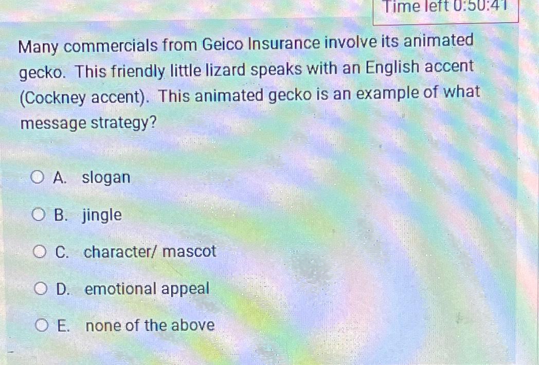 Solved Many commercials from Geico Insurance involve its | Chegg.com