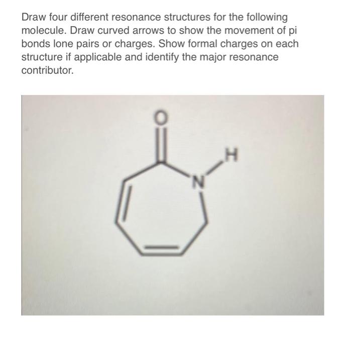 Solved Draw four different resonance structures for the | Chegg.com