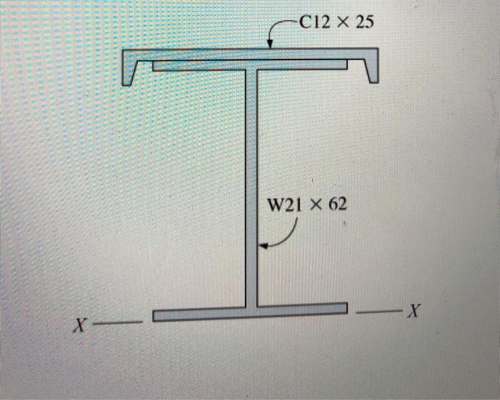 Solved C12 x 25 W21 x 62 -X X- TABLE C.1 U.S. Customary | Chegg.com