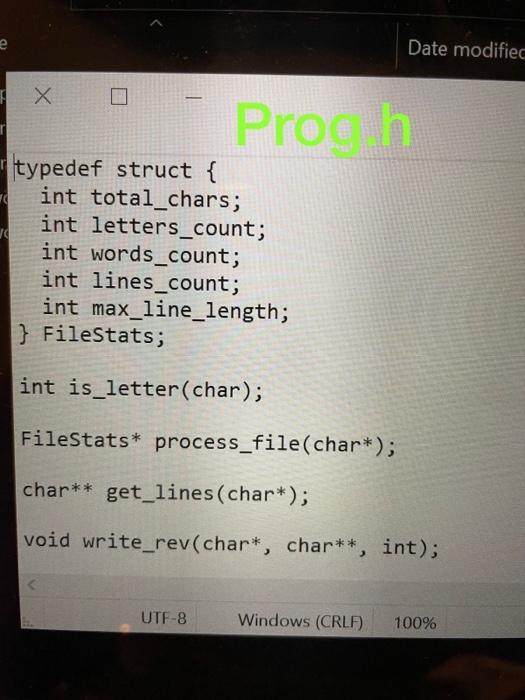 Solved A Add To Your Program The Function Void Writerev 6890