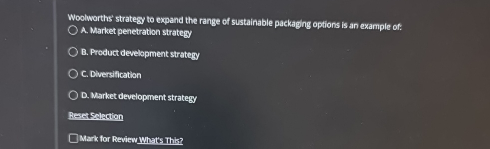 Solved Woolworths' strategy to expand the range of | Chegg.com