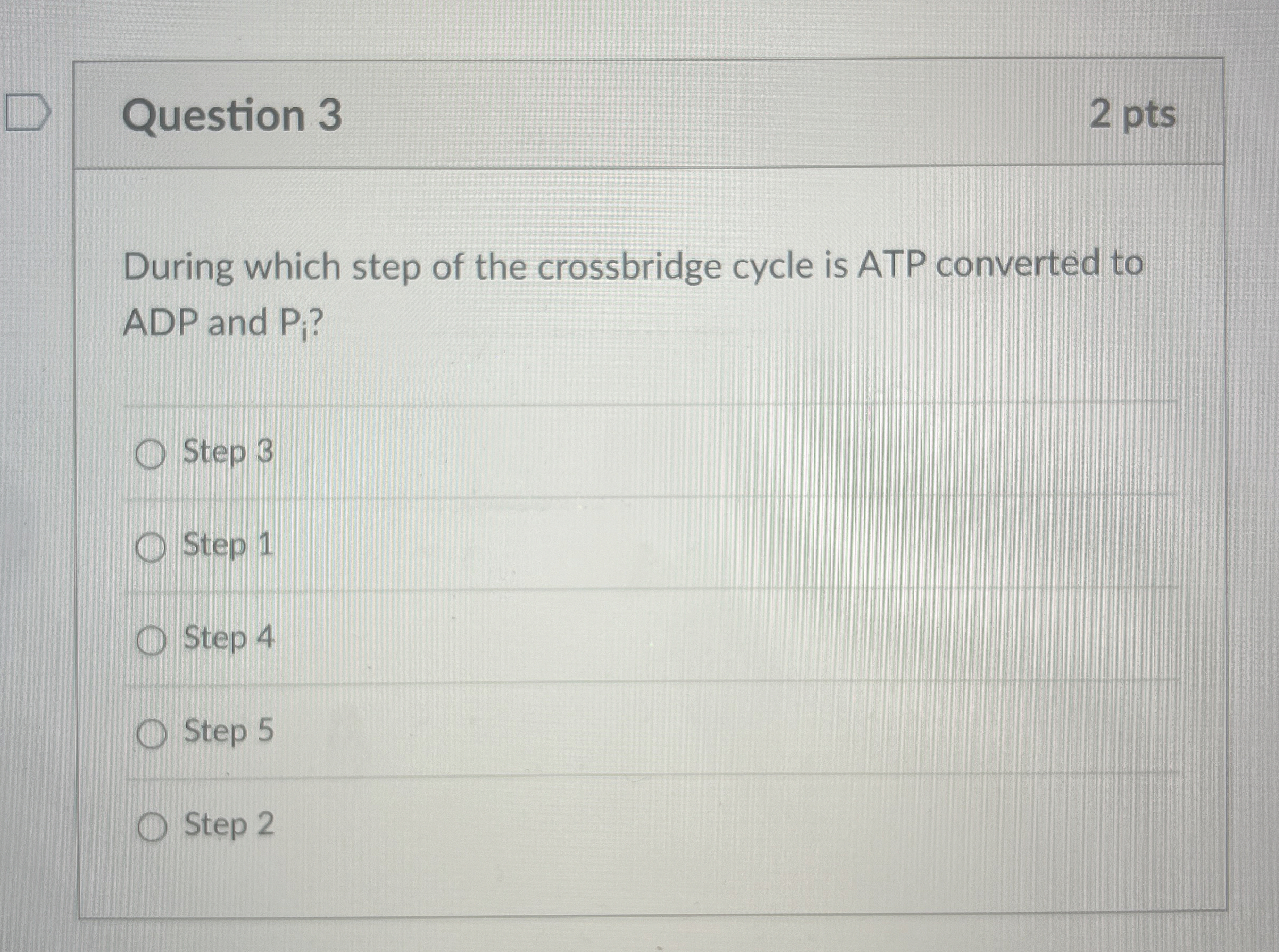 Solved Question 32 ﻿ptsDuring which step of the crossbridge | Chegg.com
