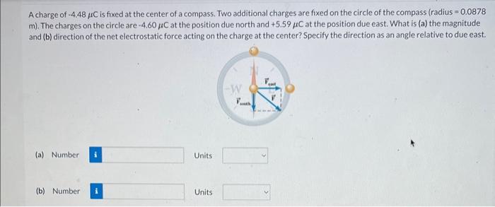 Solved A charge of −4.48μC is fixed at the center of a | Chegg.com