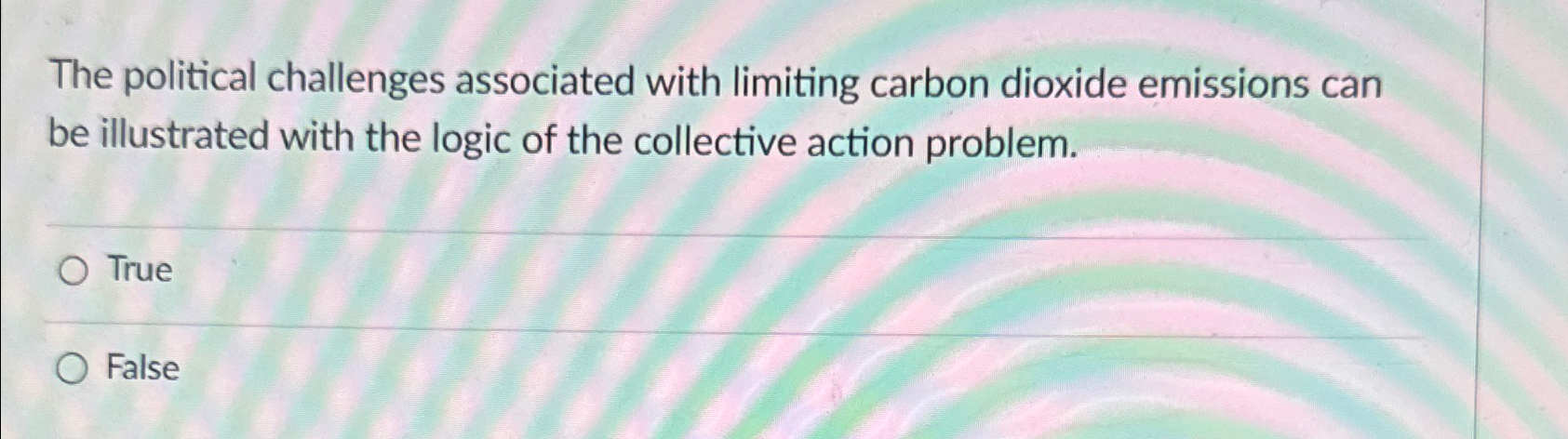 Solved The political challenges associated with limiting | Chegg.com