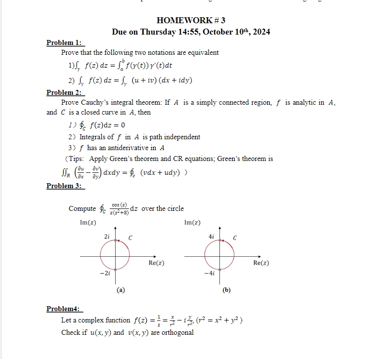 Solved HOMEWORK＃ 3Due on ﻿Thursday 14:55, ﻿October | Chegg.com