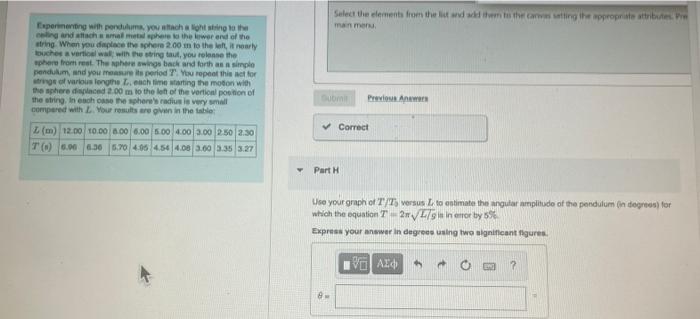 Solved Part H Use your graph of TTs versus L to estimate | Chegg.com