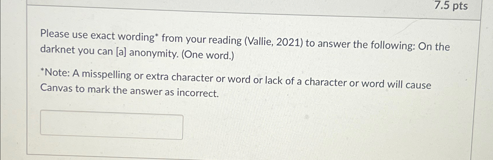 Solved 7.5 ﻿ptsPlease use exact wording* ﻿from your reading | Chegg.com