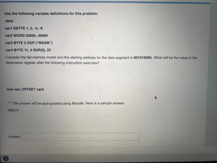 Solved Use the following variable definitions for this | Chegg.com