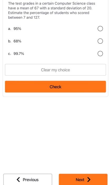 Solved The test grades in a certain Computer Science class | Chegg.com