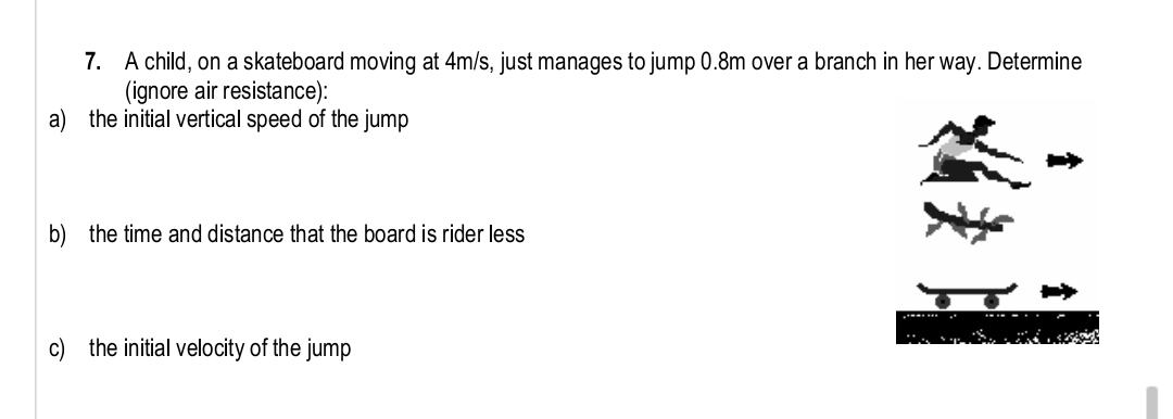 Solved A child, on a skateboard moving at 4ms, ﻿just manages | Chegg.com