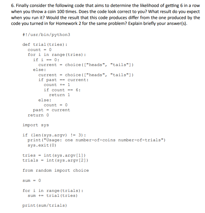 Solved Finally consider the following code that aims to | Chegg.com