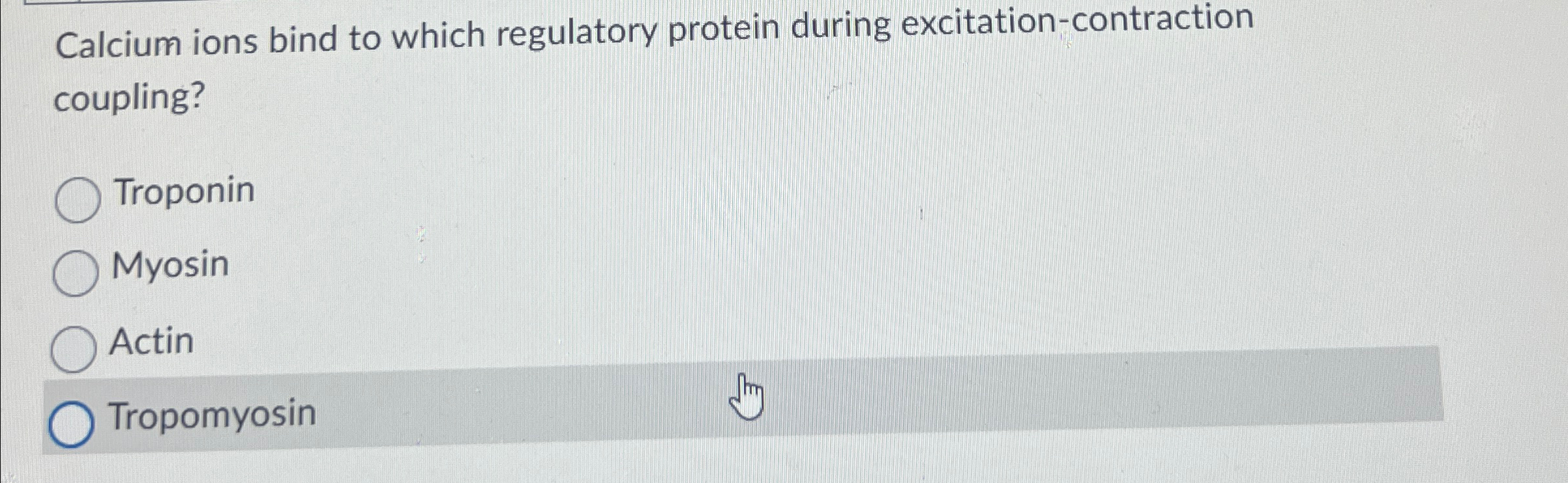 Solved Calcium ions bind to which regulatory protein during | Chegg.com