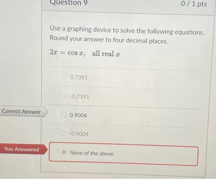 Solved Use a graphing device to solve the following | Chegg.com