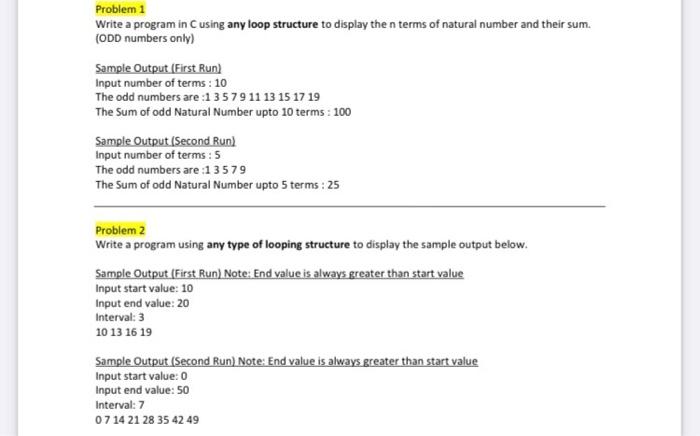 Solved Problem 1 Write a program in Cusing any loop | Chegg.com