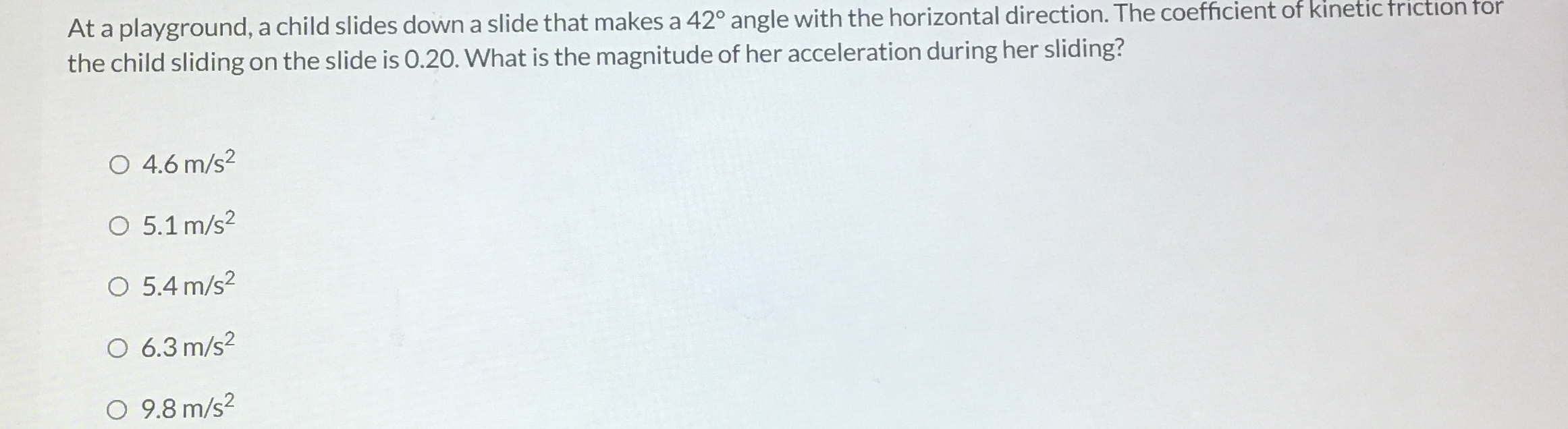 Solved At a playground, a child slides down a slide that | Chegg.com