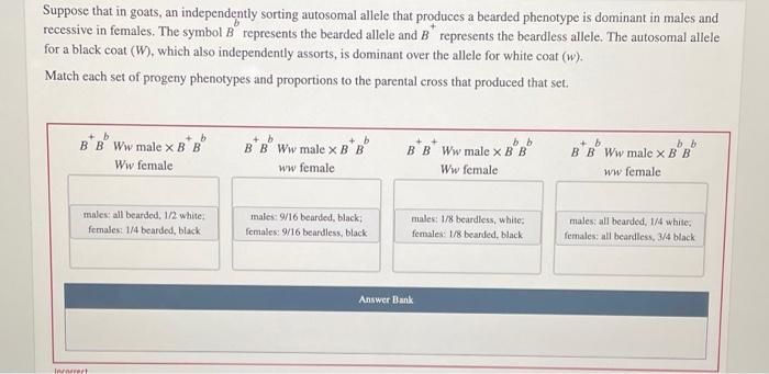 Solved Suppose That In Goats An Independently Sorting