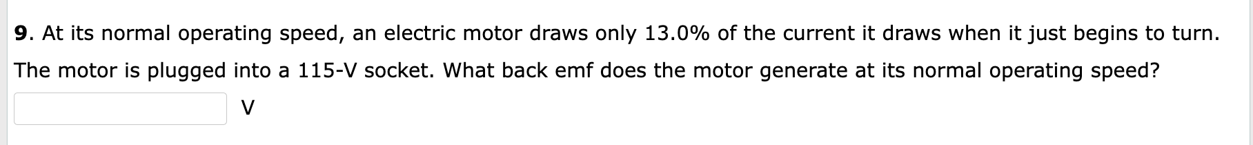 Solved At its normal operating speed, an electric motor | Chegg.com