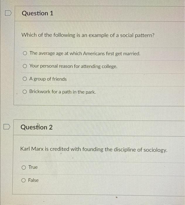 Question 1 Which of the following is an example of a | Chegg.com