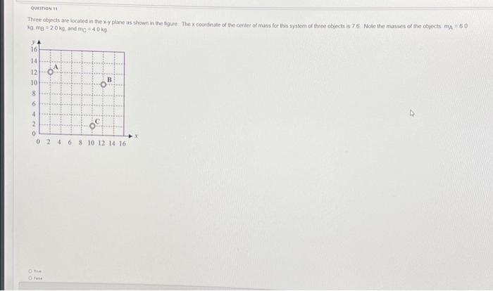 Solved Thee objects are locased in the x-y plane as shown in | Chegg.com