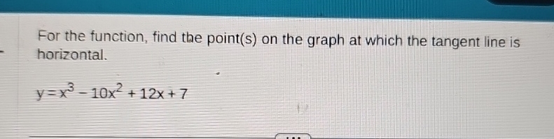 Solved For the function, find the point(s) ﻿on the graph at | Chegg.com